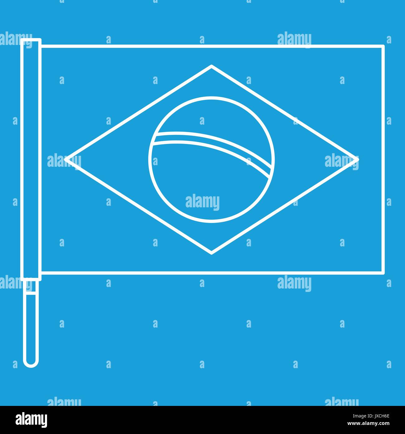 Brazilian flag icon, simple style Stock Vector Image & Art - Alamy