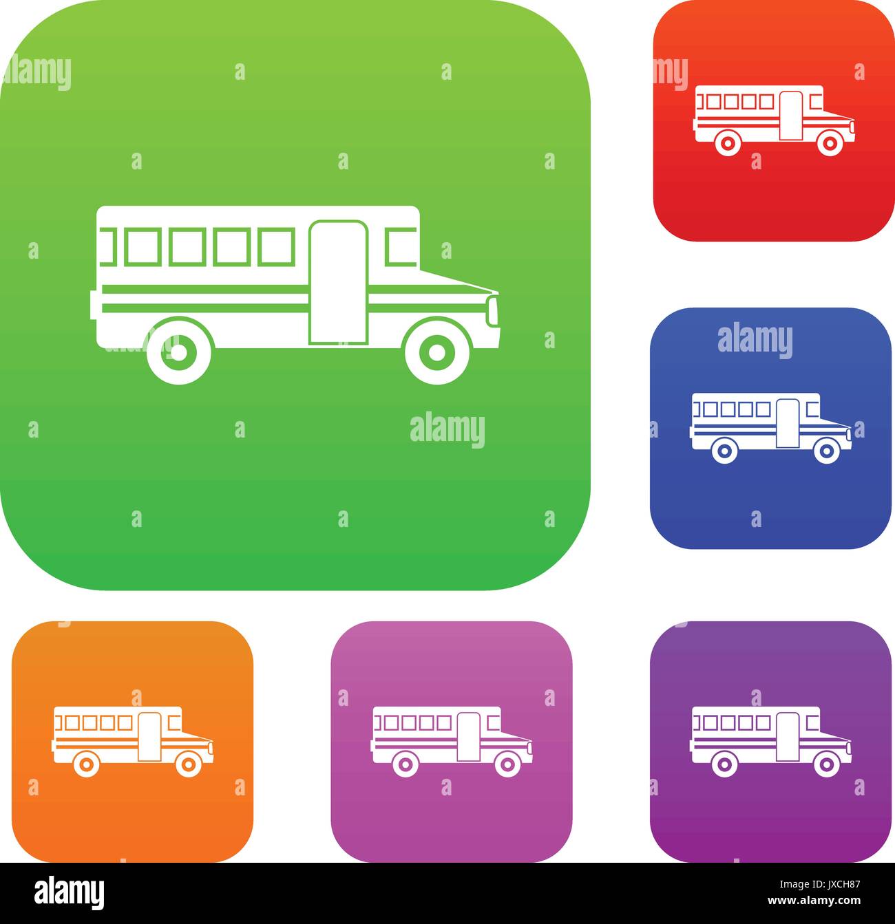 School bus set collection Stock Vector Image & Art - Alamy