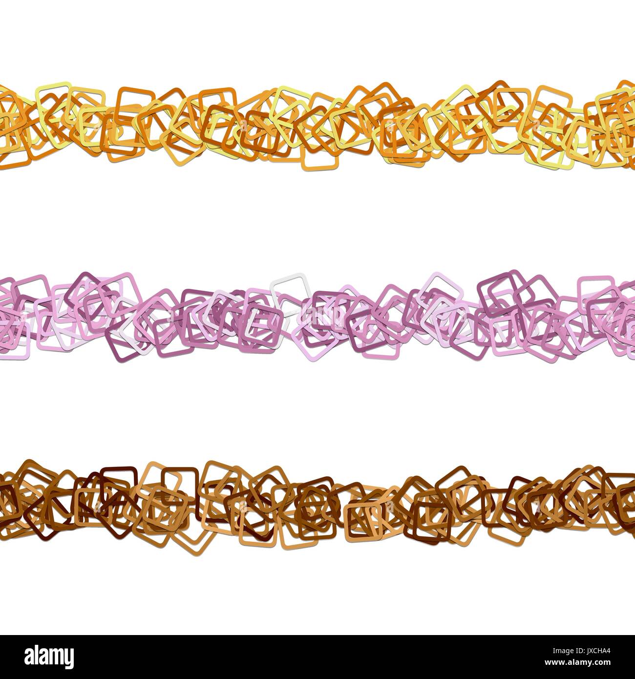 Seamless chaotic square pattern paragraph divider line design set ...