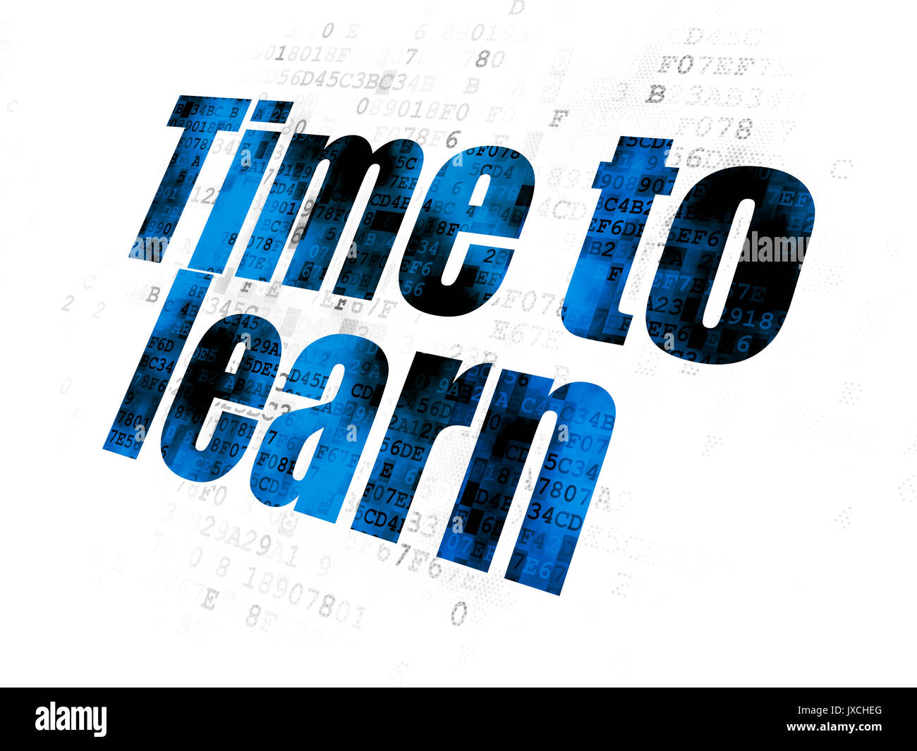 Timeline concept: Time to Learn on Digital background Stock Photo - Alamy