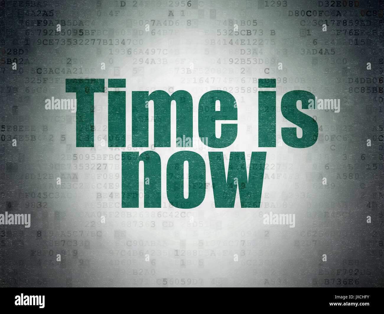 Timeline concept: Time is Now on Digital Data Paper background Stock ...