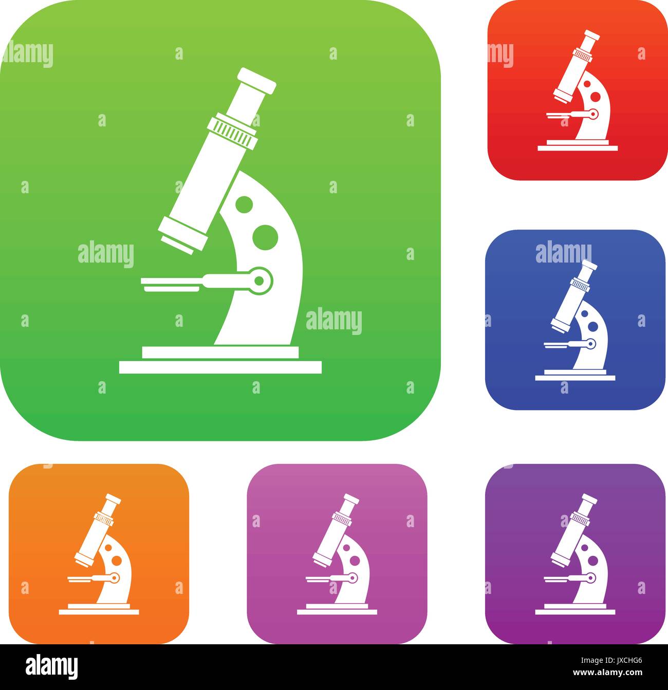 Microscope set collection Stock Vector Image & Art - Alamy