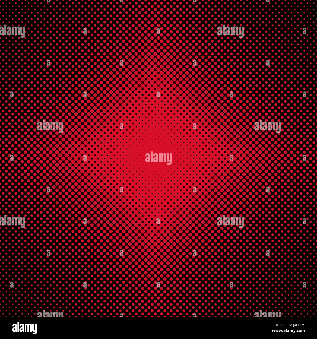 Red symmetrical halftone dot pattern background - vector graphic design ...