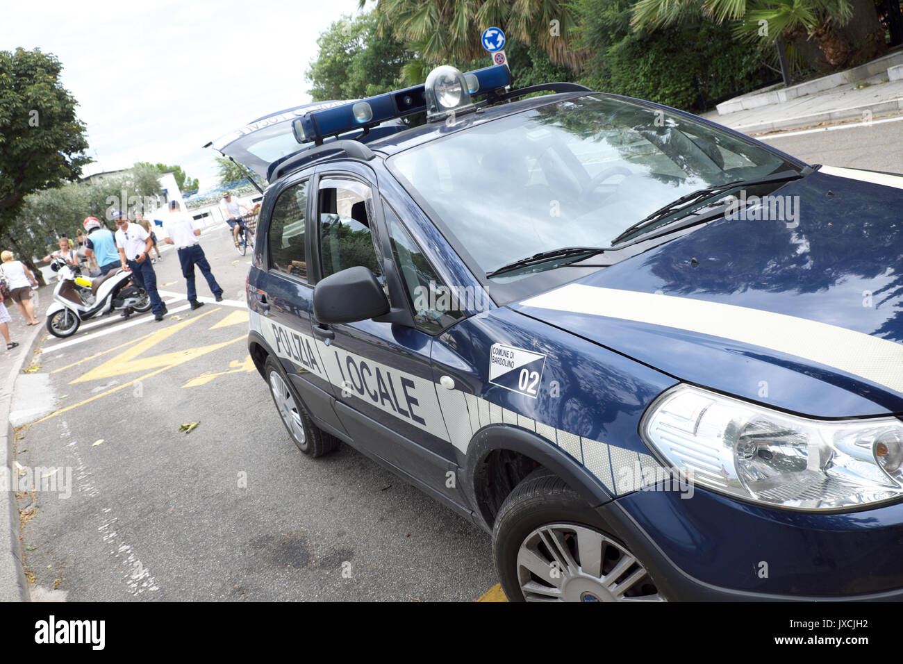 Italy Polizia Locale local police car in Bardolino Italy Stock Photo ...