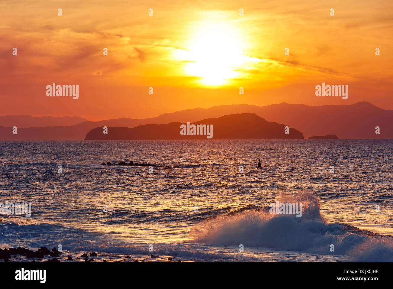 Aegean sea crete view hi-res stock photography and images - Alamy