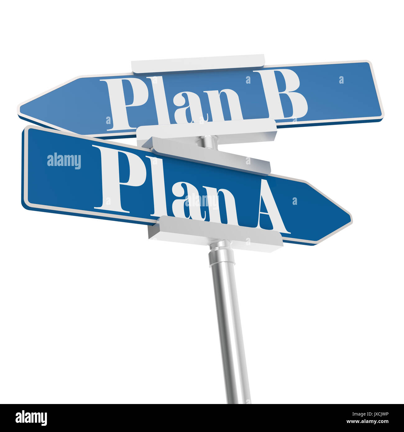 Plan a and plan b signs , 3D rendering Stock Photo - Alamy