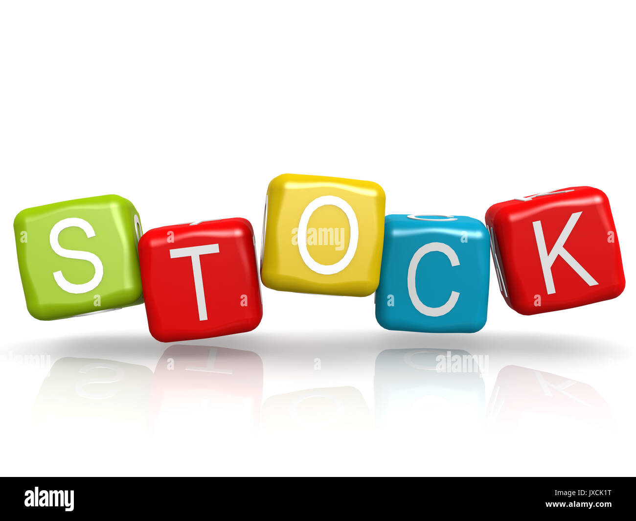 Stock word color cube isolated on white, 3D rendering Stock Photo - Alamy