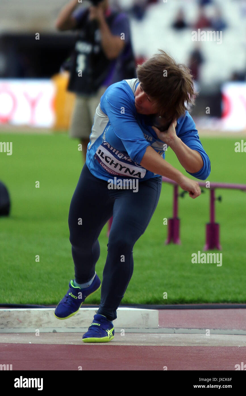 Orysia ILCHYNA of the Ukraine in the Women's Shot Put F12 Final at the ...