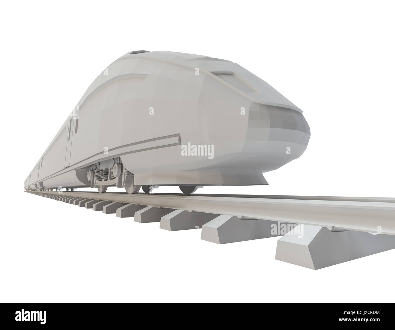 White high-speed train Stock Photo - Alamy