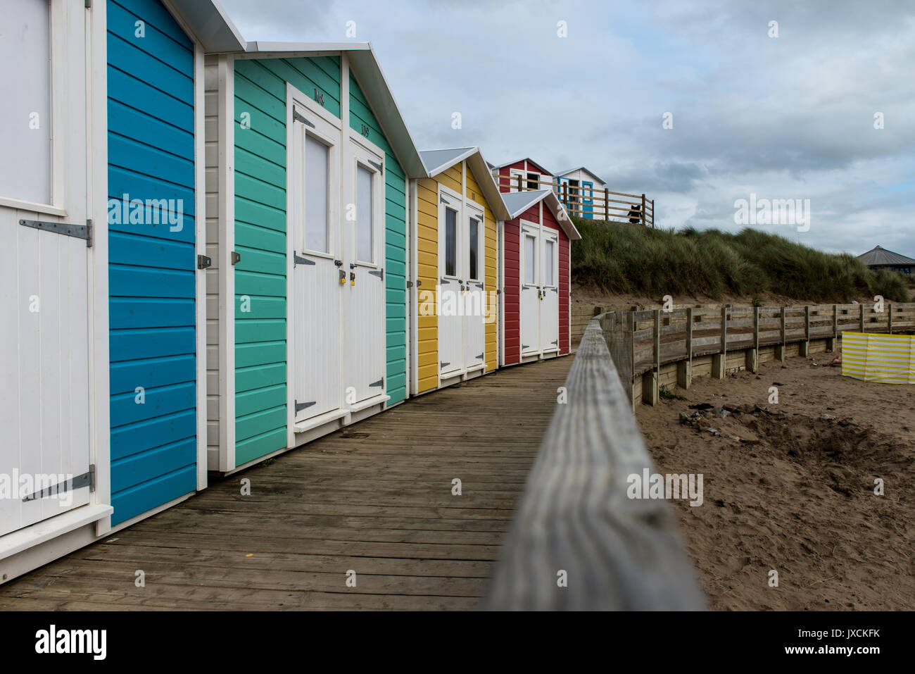 Modern beach huts hi-res stock photography and images - Alamy