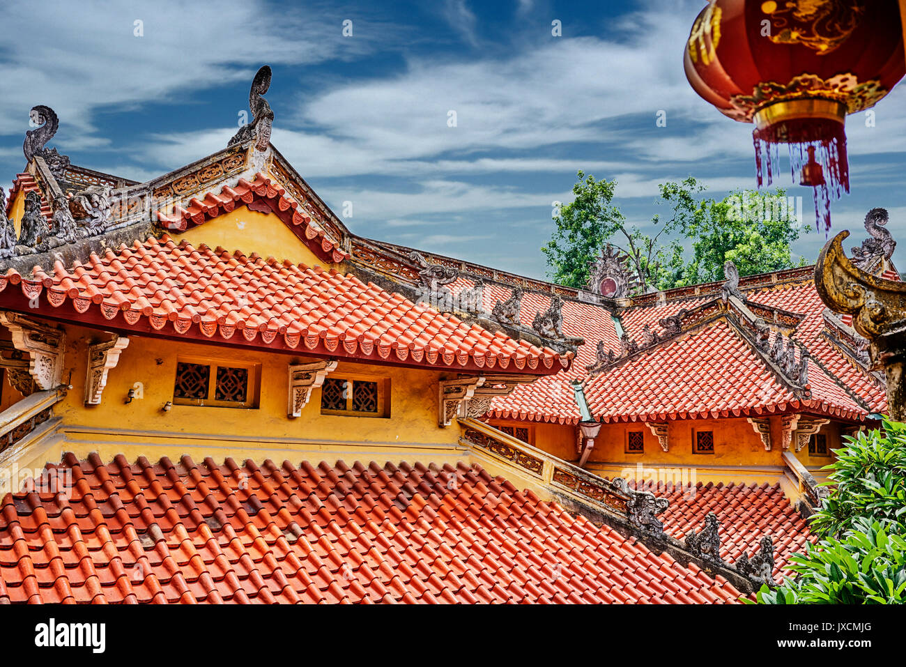 beautiful buddhist temple in hanoi vietnam asia Stock Photo - Alamy
