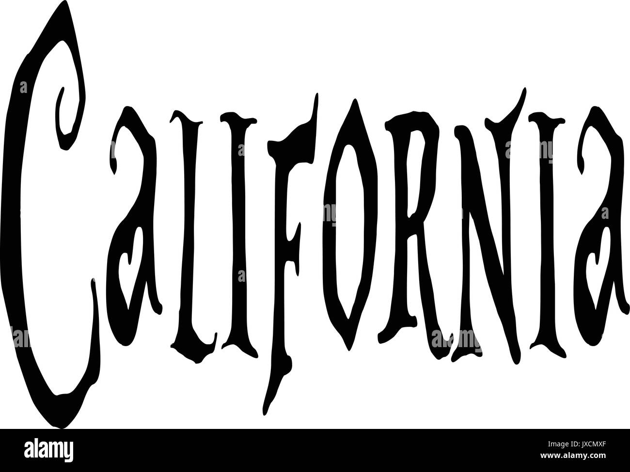 California text sign illustration Stock Vector Image & Art - Alamy