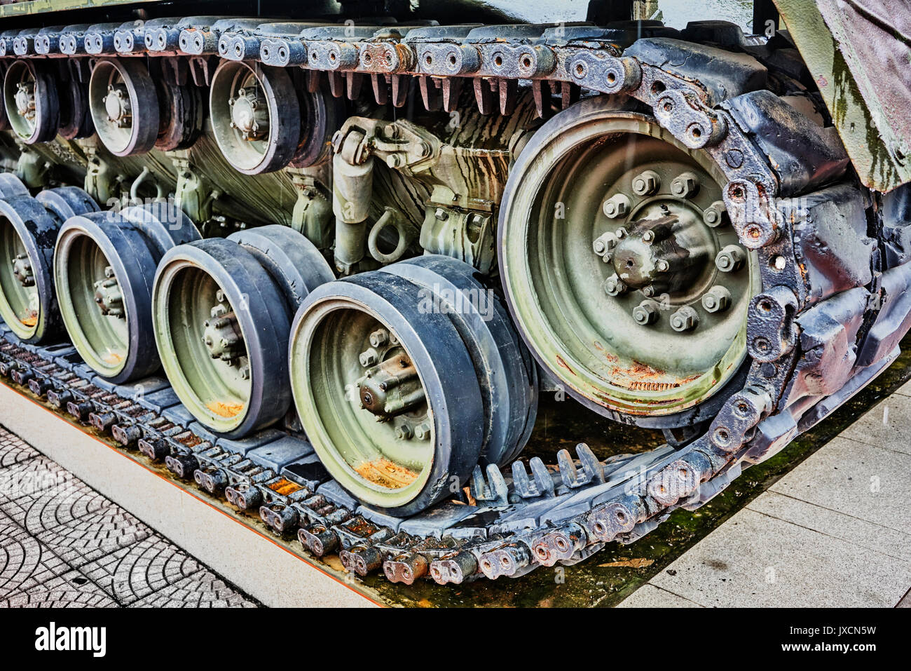 detail of an old tank in vietnam Stock Photo - Alamy