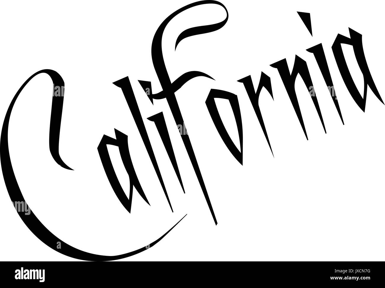 California text sign illustration Stock Vector Image & Art - Alamy