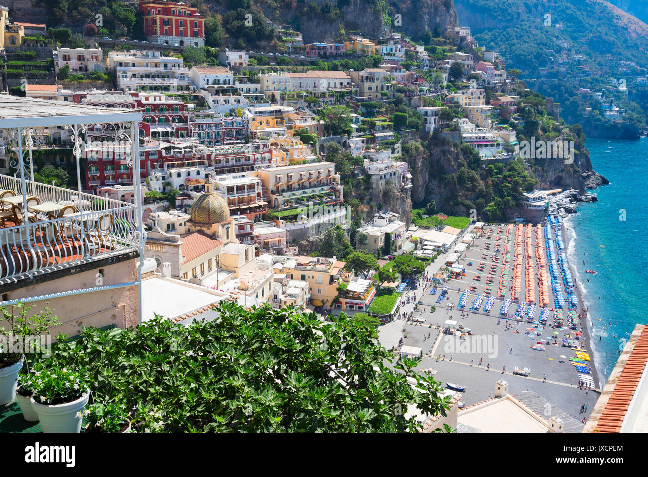 beach of Positano - famous old italian resort, Italy Stock Photo - Alamy