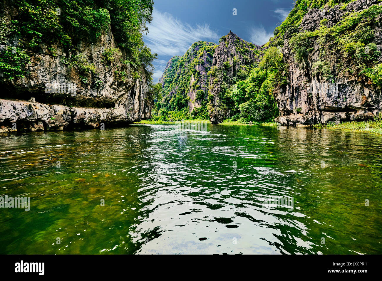 beautiful green limestone mountains in vietnam asia Stock Photo - Alamy
