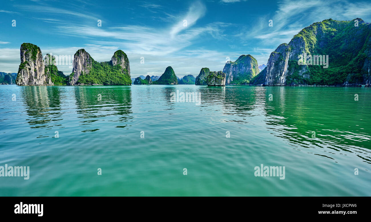 beautiful green limestone mountains in vietnam asia Stock Photo - Alamy