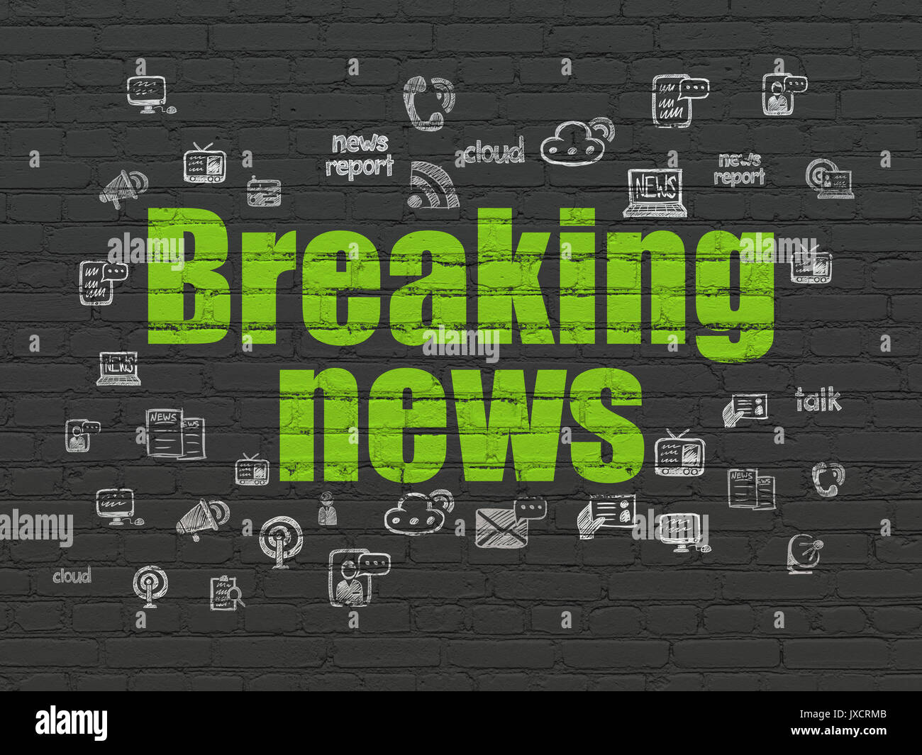 News concept: Breaking News on wall background Stock Photo - Alamy