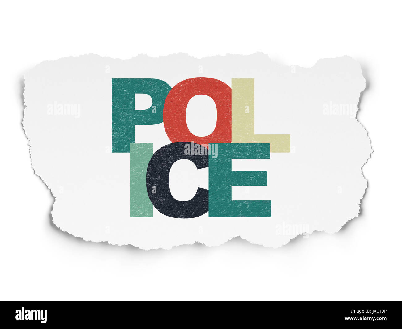 Law concept: Police on Torn Paper background Stock Photo - Alamy