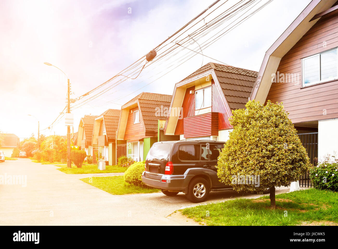 Typical american neighborhood hi-res stock photography and images - Alamy