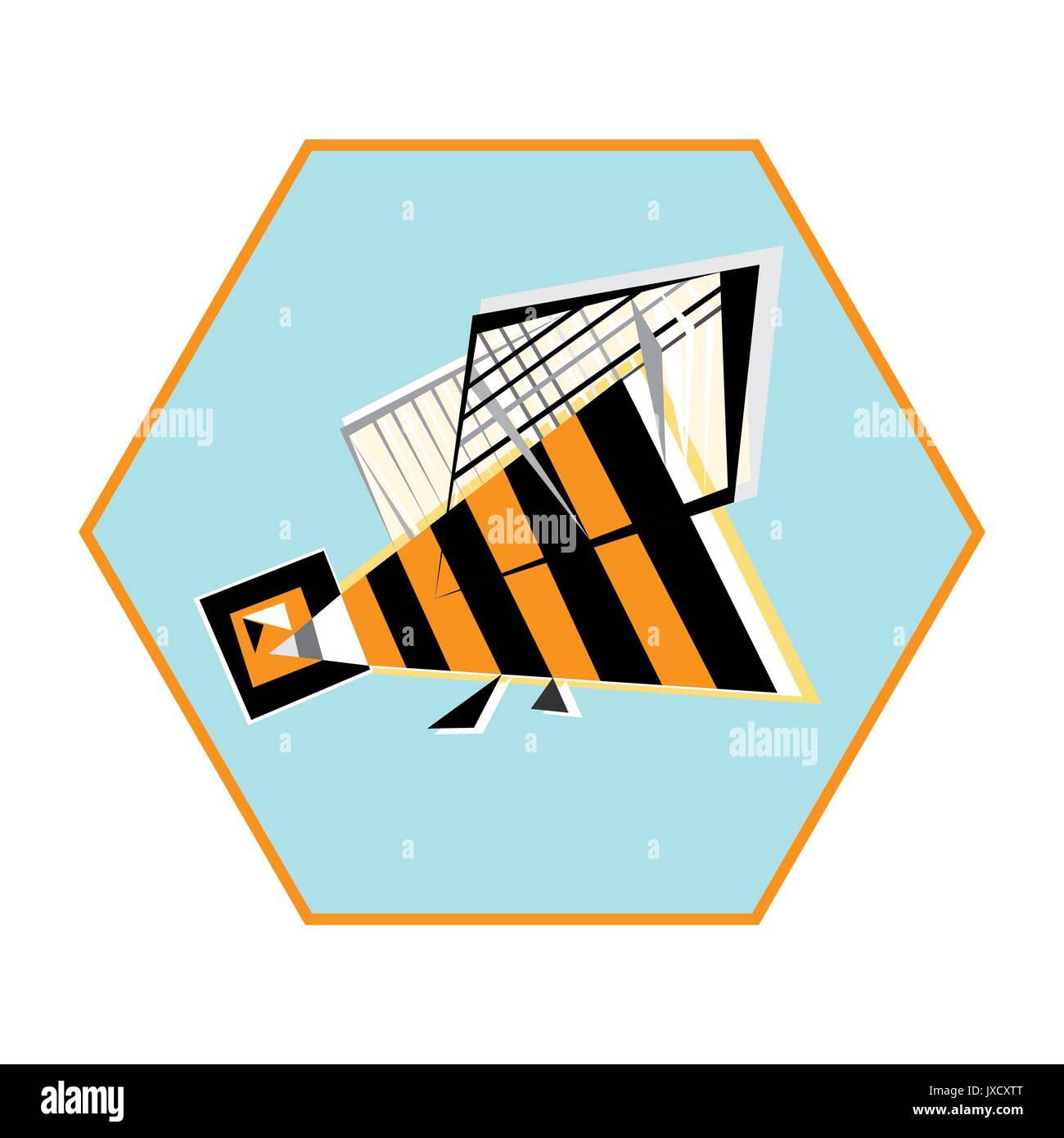 Bee vector illustration. Abstract bee insect and honeycomb design ...