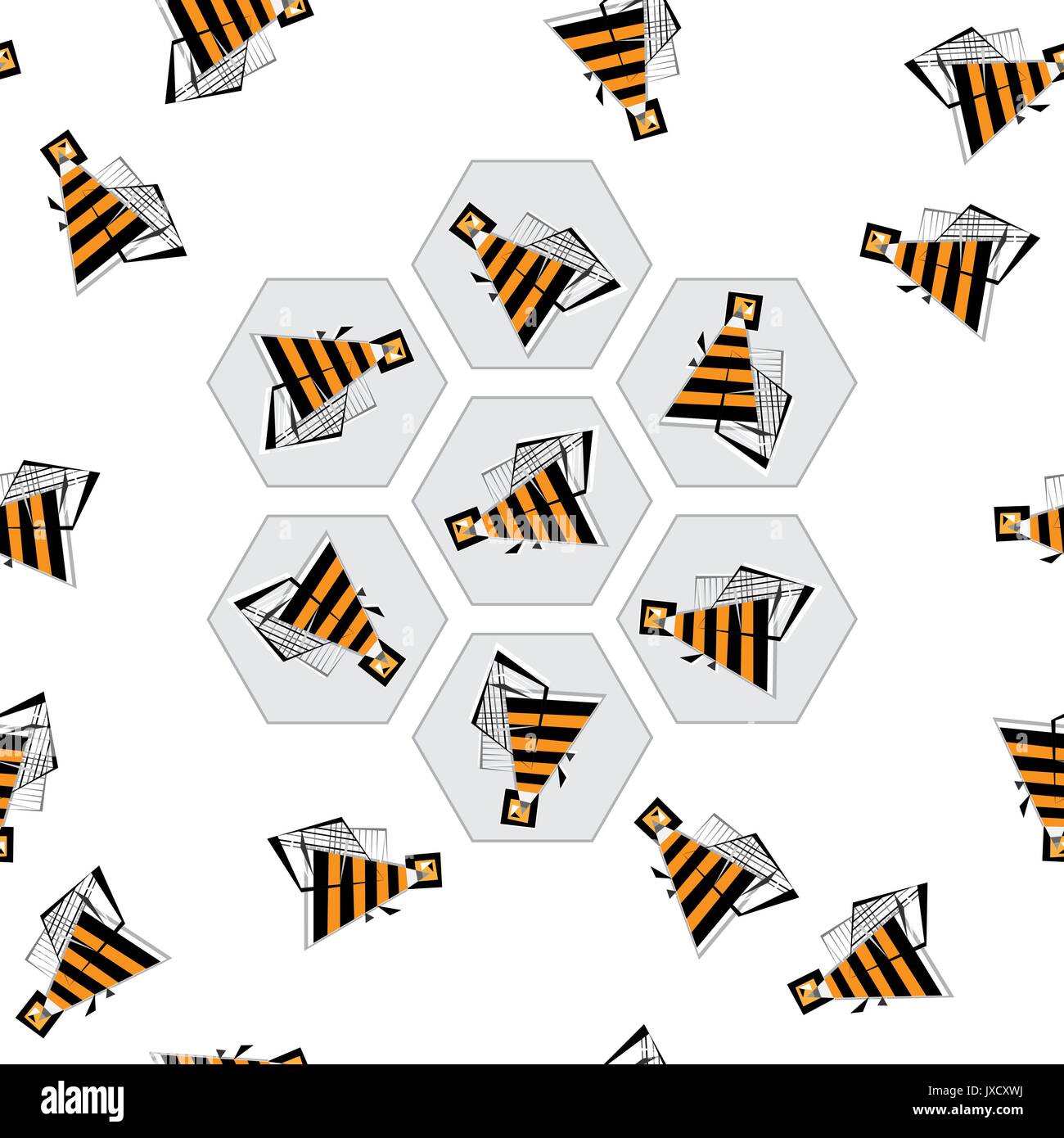 Stylized bee hi-res stock photography and images - Alamy