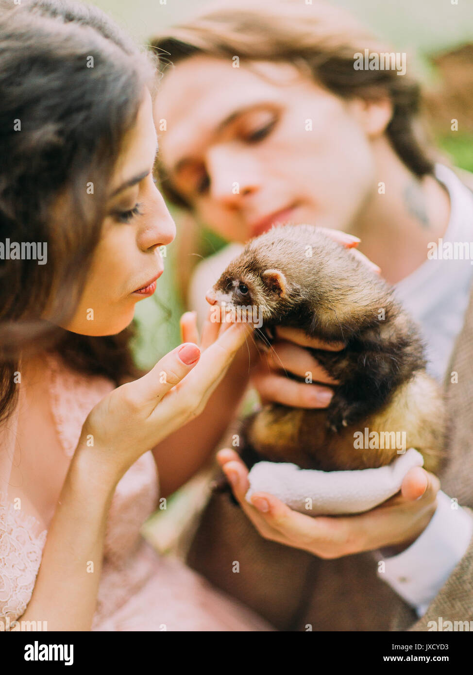 Woman Holding Ferret High Resolution Stock Photography and Images - Alamy