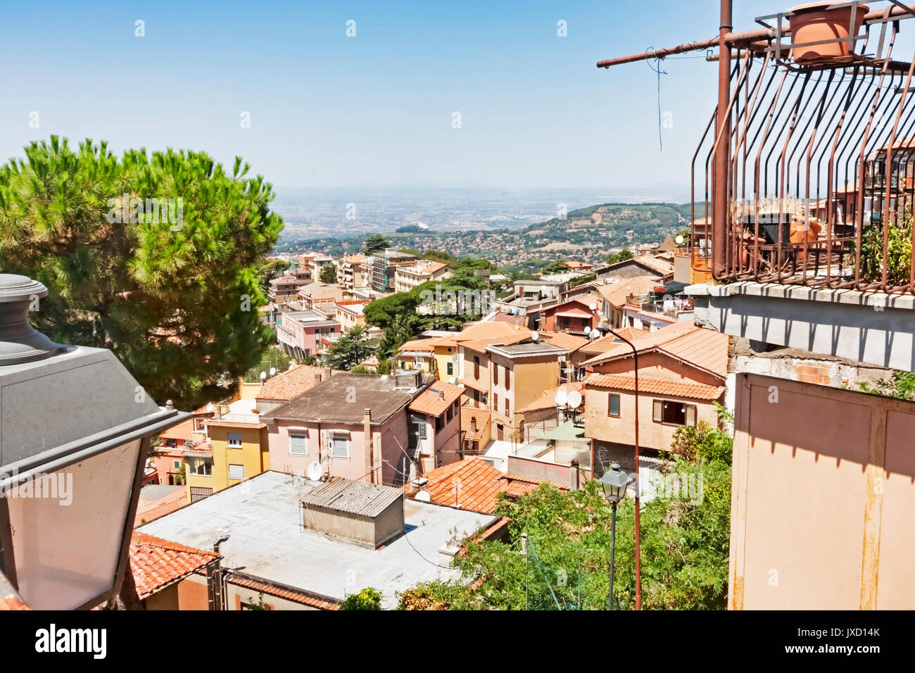 Panorama from village of Rocca di Papa to Rome - Italy Stock Photo - Alamy