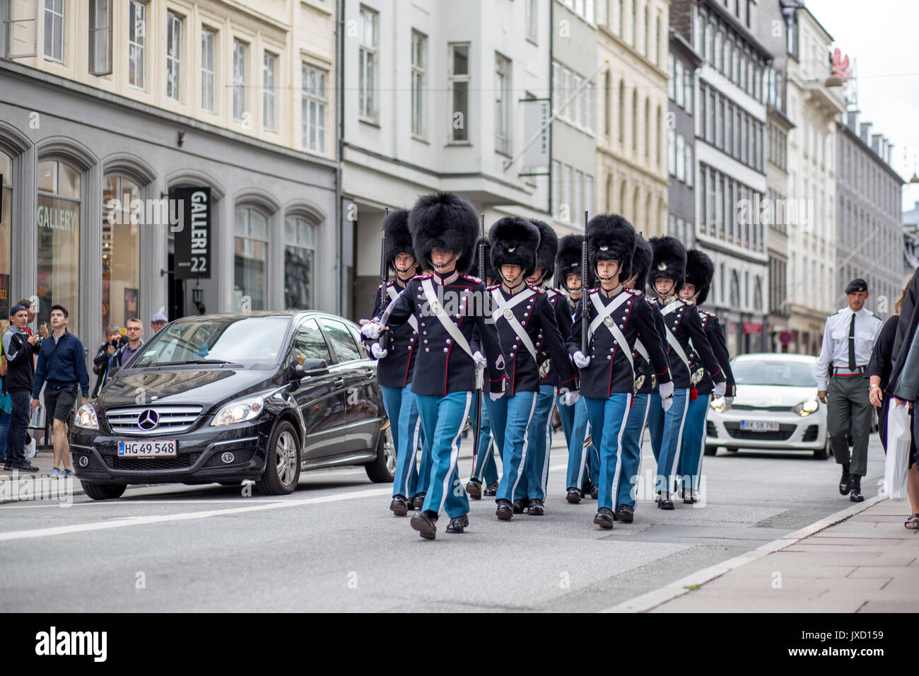 Danish Royal Guard in Copenhagen Stock Photo - Alamy
