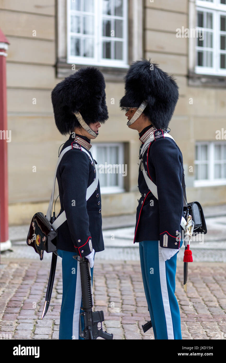 Danish Royal Guard in Copenhagen Stock Photo - Alamy