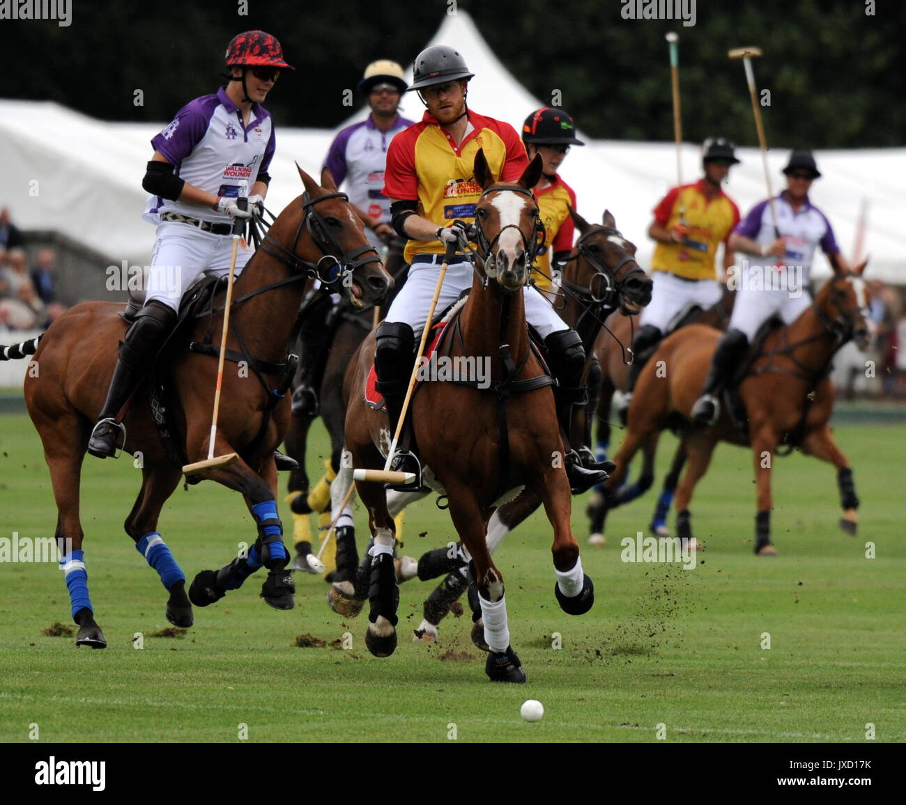 Prince Harry and Prince William play in the Jerudong Park Trophy Polo Featuring: Prince William ...