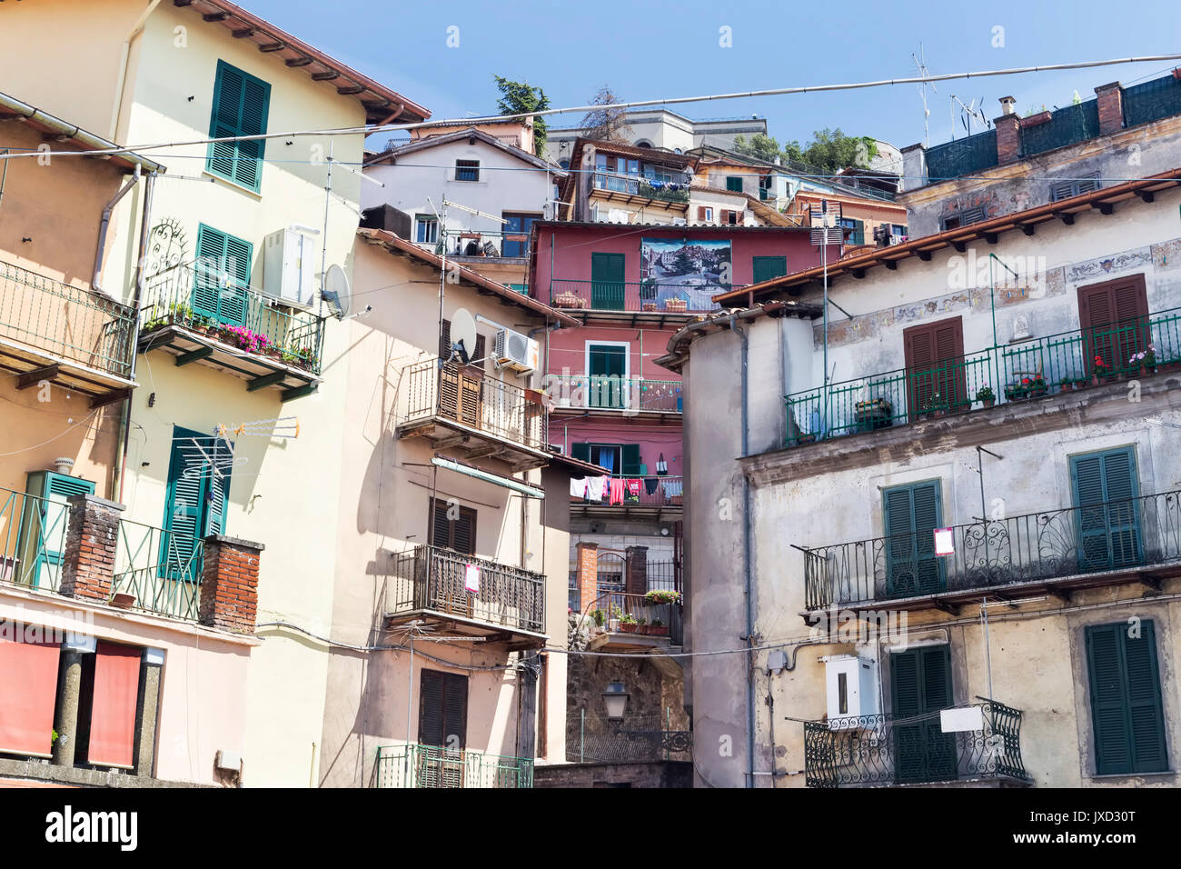 Historic palaces in the center of the village of Rocca di Papa - Rome ...
