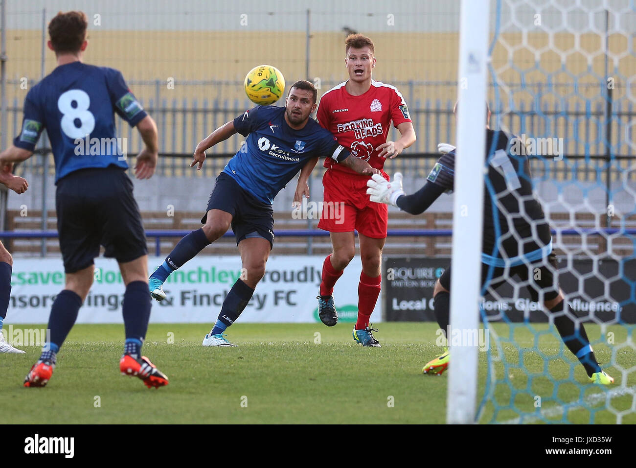 Ahmet Rifat of Wingate & Finchley and Adam Richards of Harrow Borough ...
