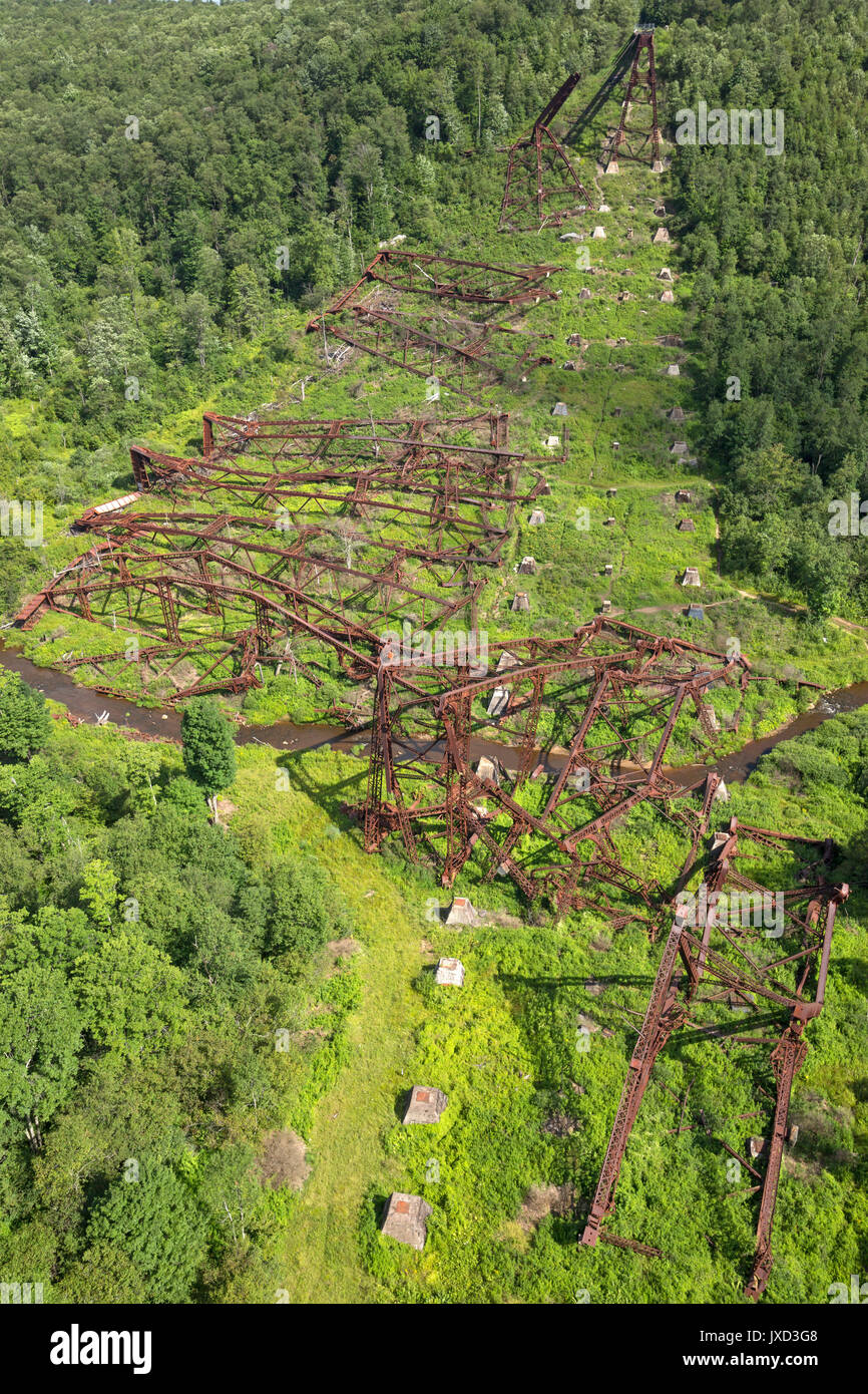 COLLAPSED KINZUA VIADUCT RUINS KINZUA BRIDGE STATE PARK MOUNT JEWETT ...