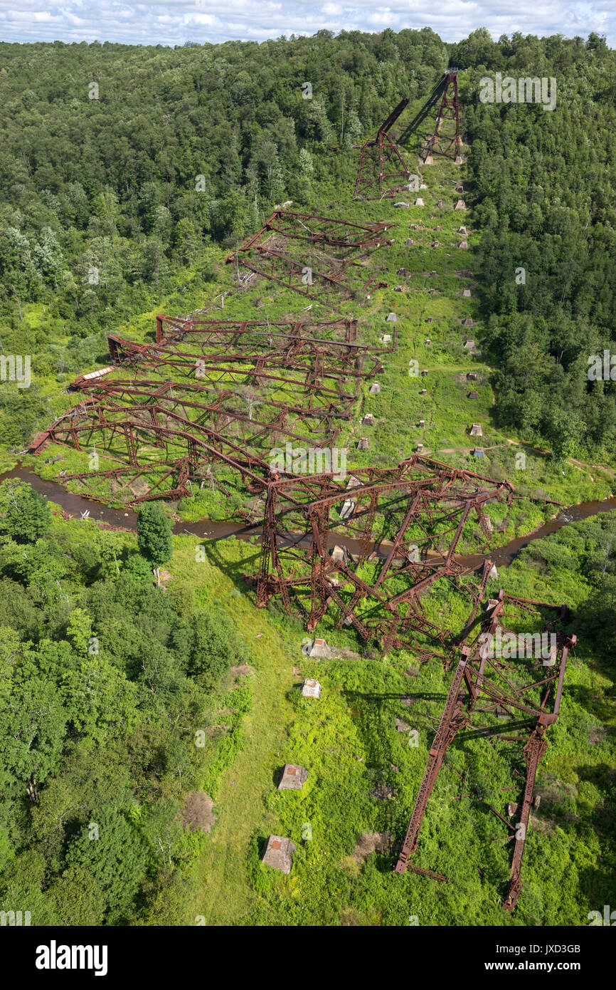 COLLAPSED KINZUA VIADUCT RUINS KINZUA BRIDGE STATE PARK MOUNT JEWETT ...