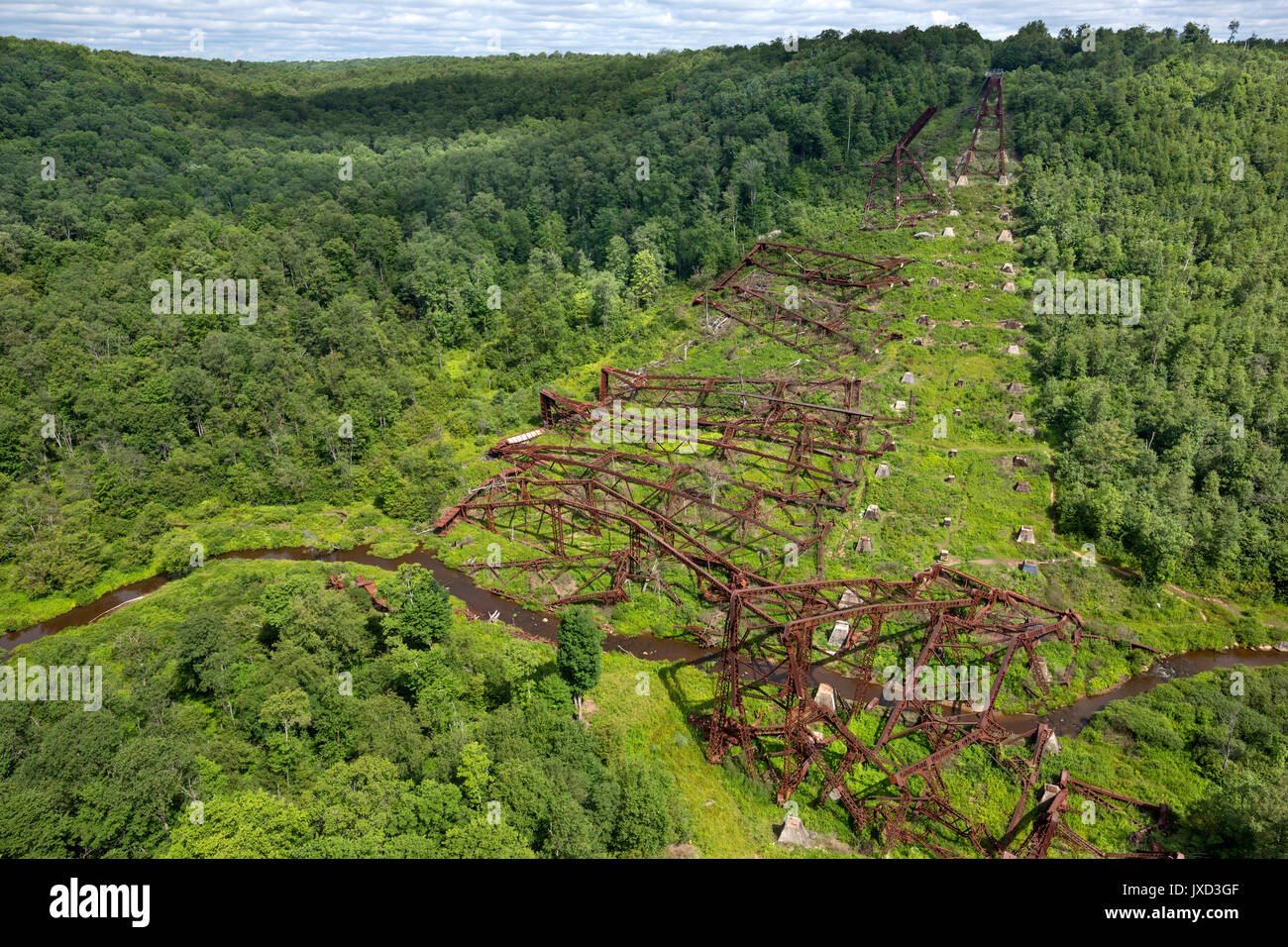 COLLAPSED KINZUA VIADUCT RUINS KINZUA BRIDGE STATE PARK MOUNT JEWETT ...