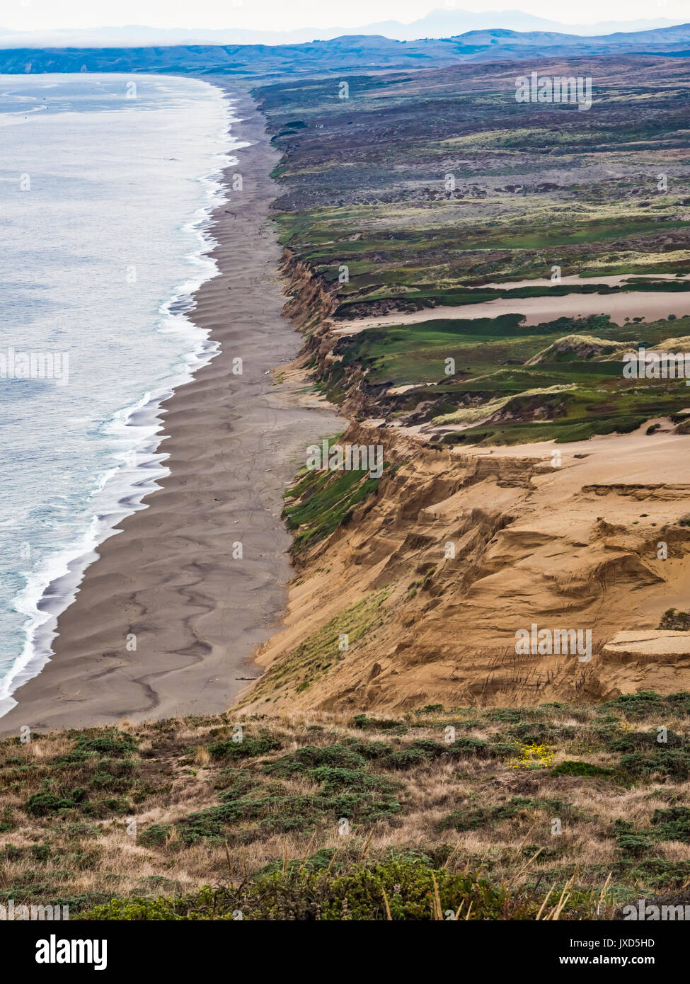 pr reyes beach from pt reyes lighthouse trail, pt reyes national ...