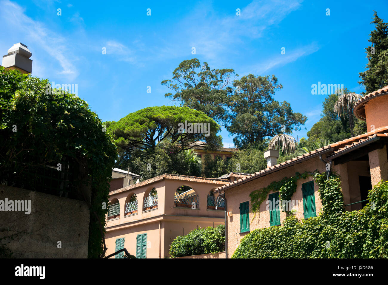 a building in Europe at summer time with a sky background Stock Photo ...