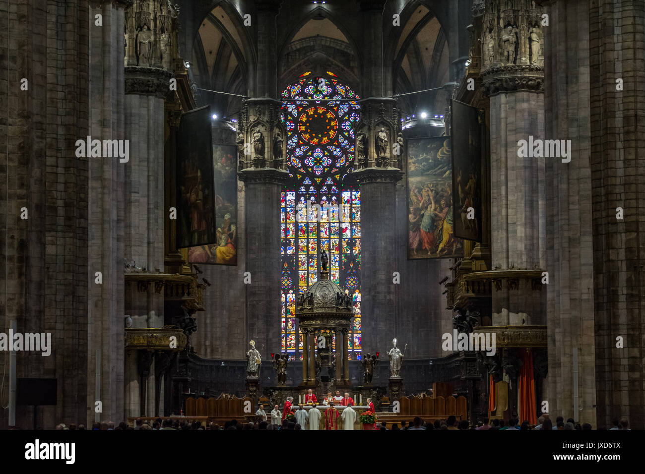 Interior of milan cathedral hi-res stock photography and images - Alamy