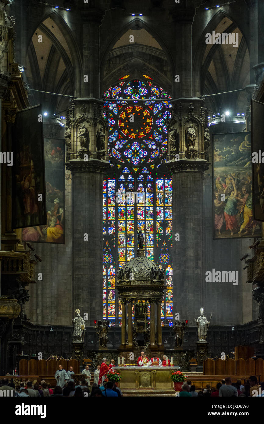 Interior of milan cathedral hi-res stock photography and images - Alamy