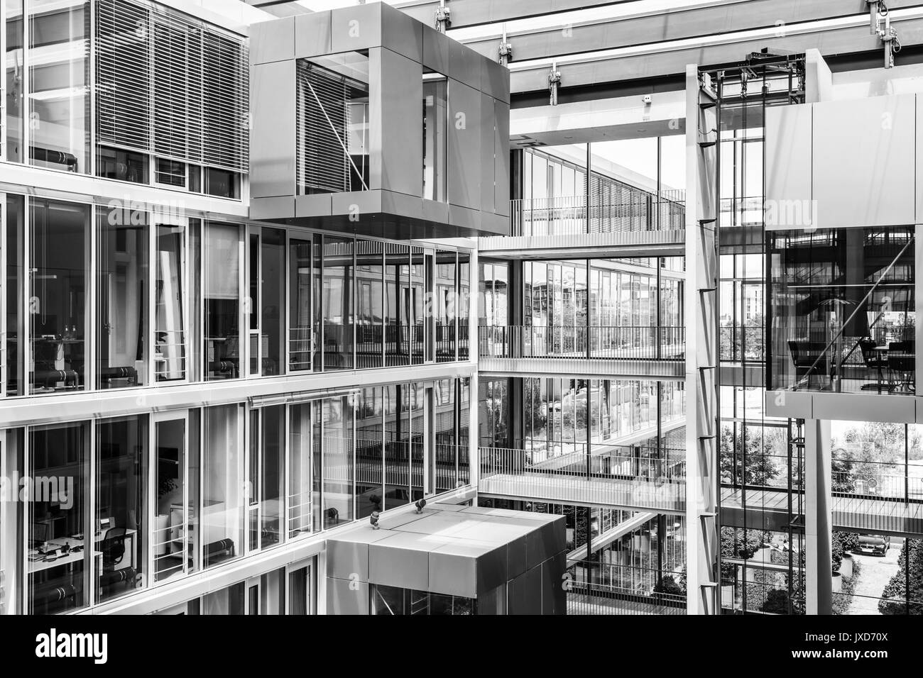 Modern architecture interior Black and White Stock Photos & Images - Alamy