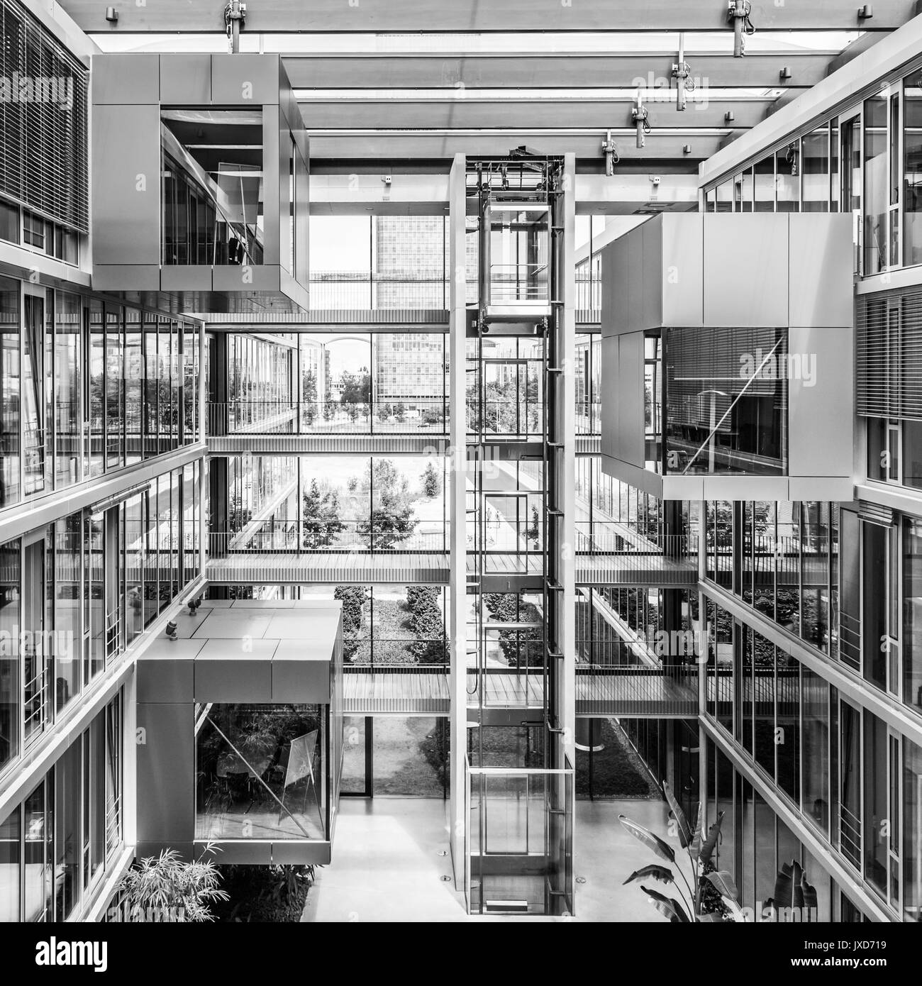 Modern building interior Black and White Stock Photos & Images - Alamy