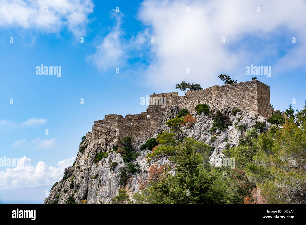 Monolithos castle, Rhodes island, Greece Stock Photo - Alamy