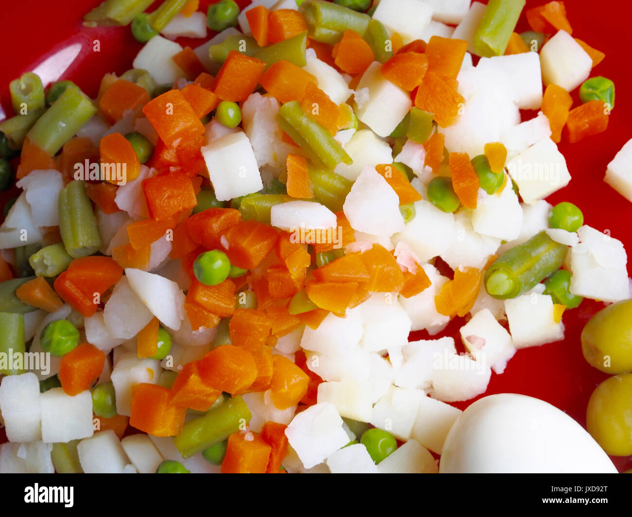 Russian salad texture Stock Photo - Alamy