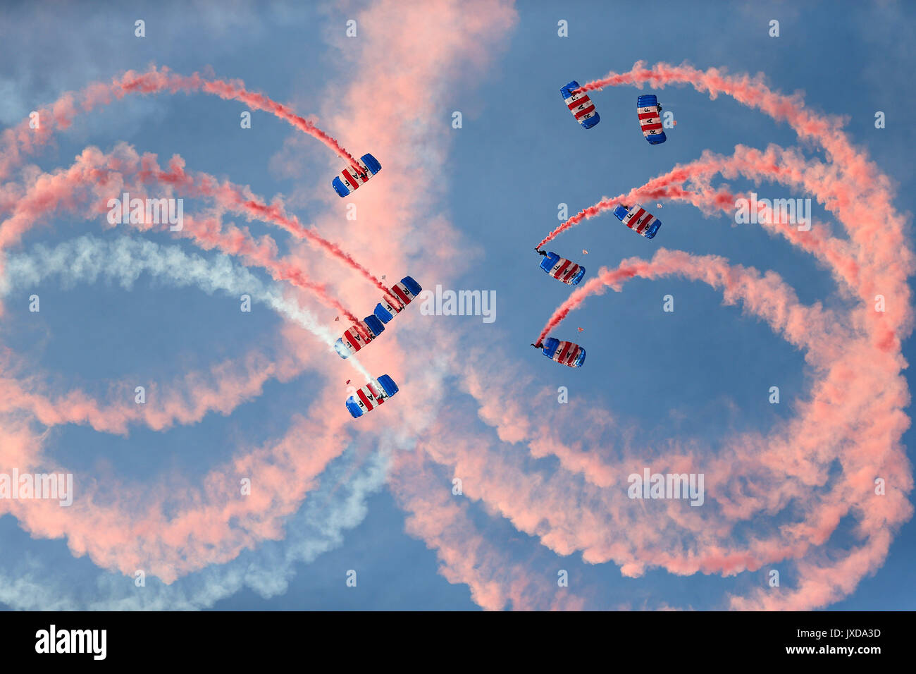 General view of the RAF Falcons Parachute Display Team ahead of the ...