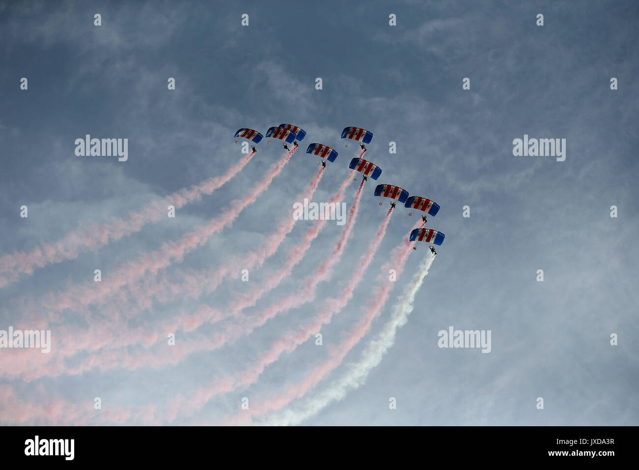 General view of the RAF Falcons Parachute Display Team ahead of the ...