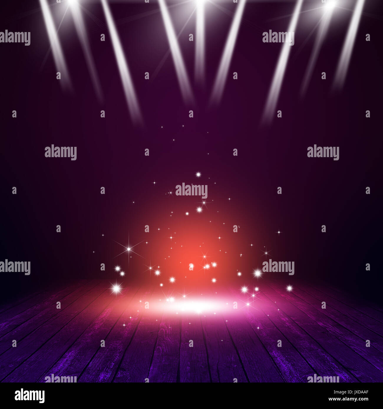 magic concert background with multicolor lights on the stage Stock ...