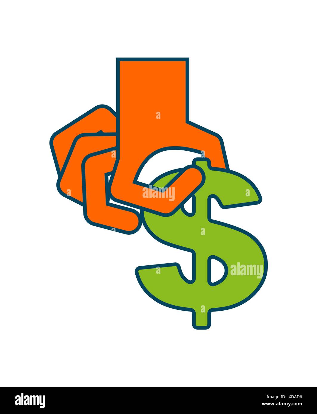 Hand take money Stock Vector Images - Alamy