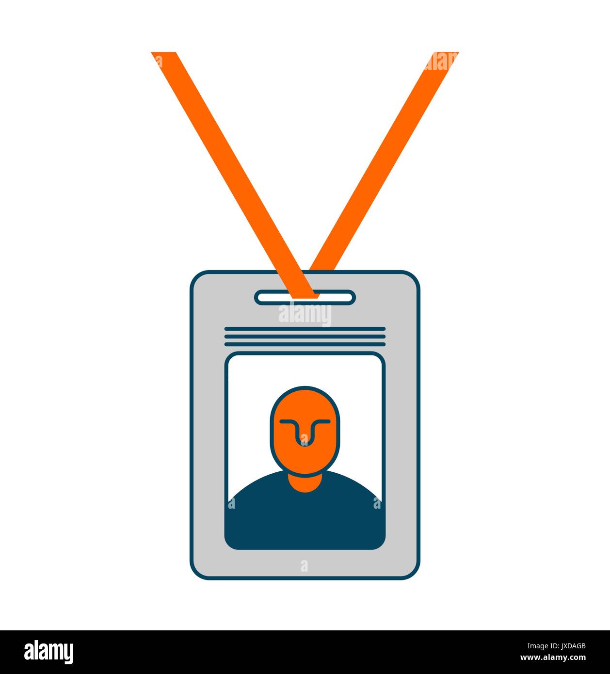 Badge isolated. pass an employee on white background. Office Accessory ...