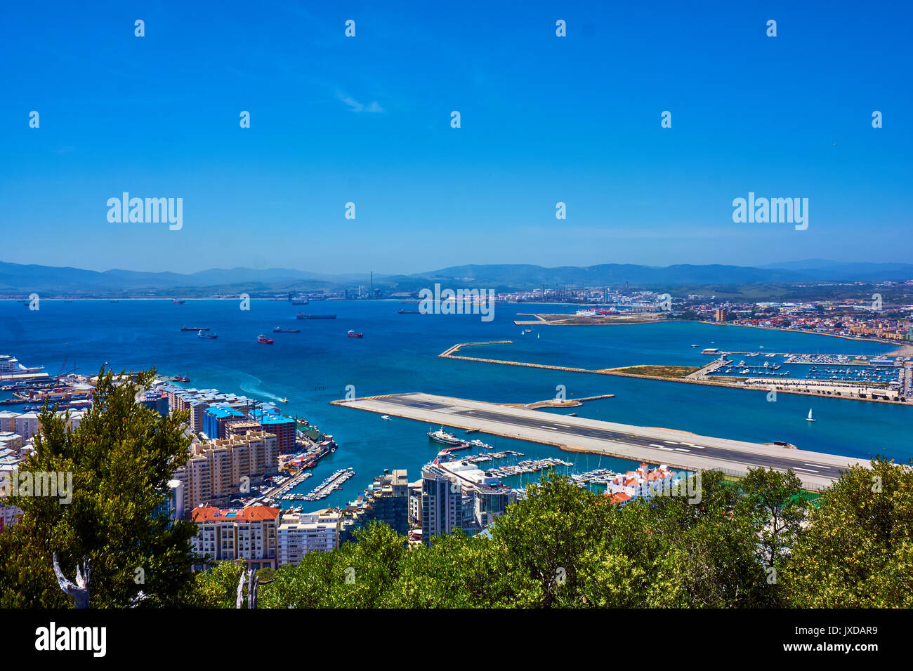 Aerial view of Gibraltar. Gibraltar capital of Gibraltar UK Stock Photo ...